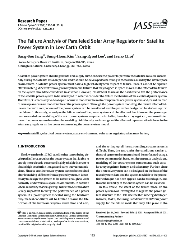 (PDF) The Failure Analysis of Paralleled Solar Array Regulator for ...