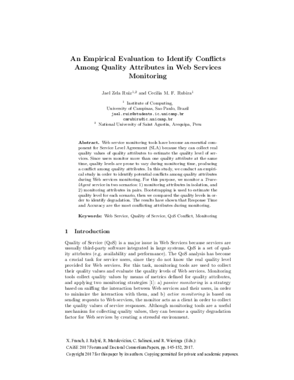 (PDF) An Empirical Evaluation to Identify Conflicts Among Quality ...