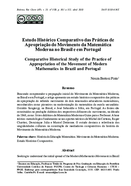 (PDF) Comparative Historical Study of the Practice of Appropriation of ...
