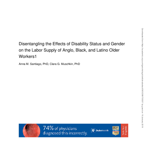 (PDF) Disentangling the Effects of Disability Status and Gender on the ...