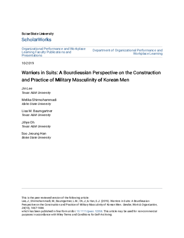 (PDF) Warriors in suits: A Bourdieusian perspective on the construction ...