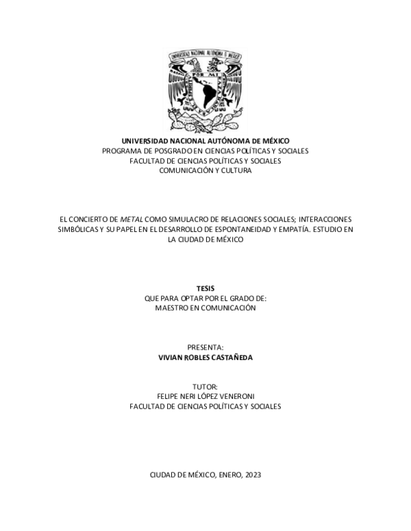 (PDF) El concierto de metal como simulacro de relaciones sociales ...