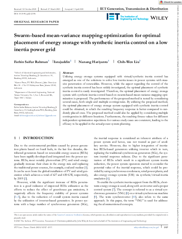 Pdf Swarm Based Mean Variance Mapping Optimization For Optimal 6936