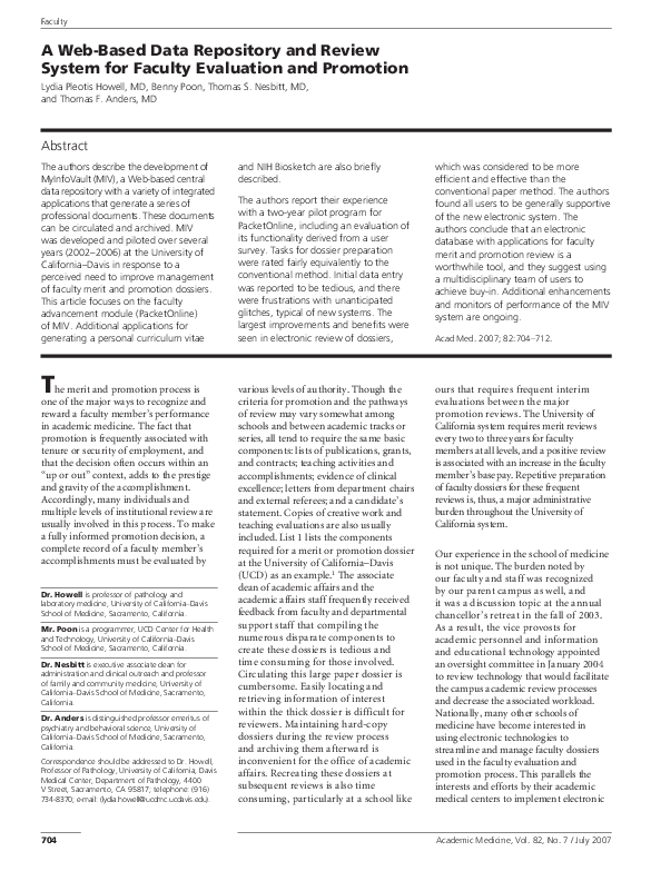 (PDF) A Web-Based Data Repository and Review System for Faculty Evaluation and Promotion ...