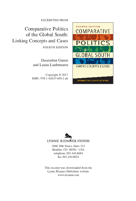 (PDF) Comparative Politics of the Global South: Linking Concepts and Cases