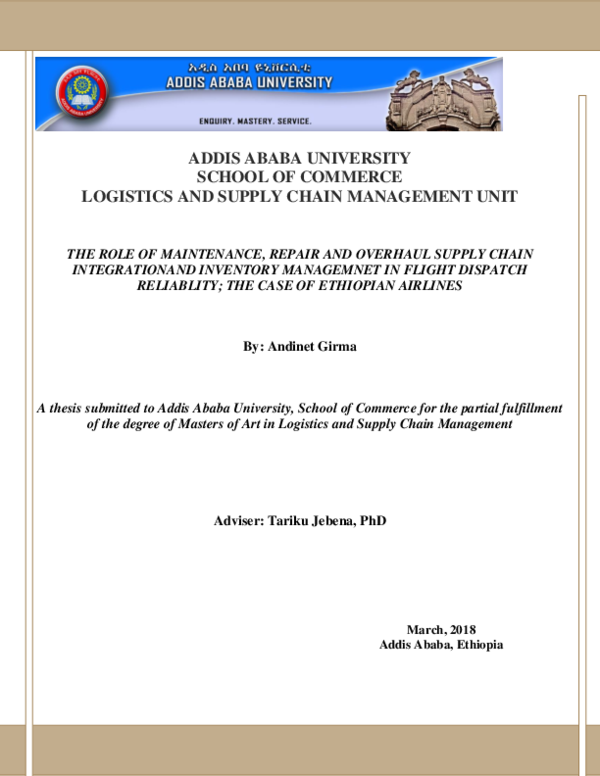 (PDF) The Role Of Maintenance, Repair And Overhaul Supply Chain ...