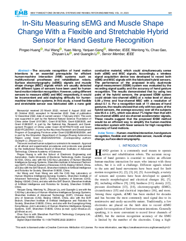 (PDF) In-Situ Measuring sEMG and Muscle Shape Change With a Flexible ...