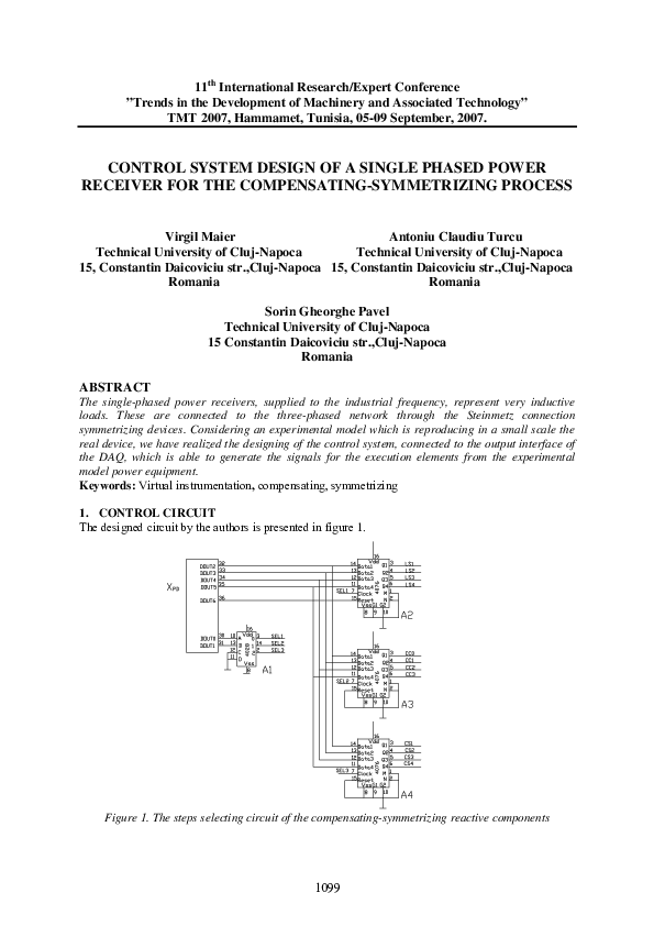 (PDF) Control System Design of a Single Phased Power Receiver for the Compensating-Symmetrizing ...