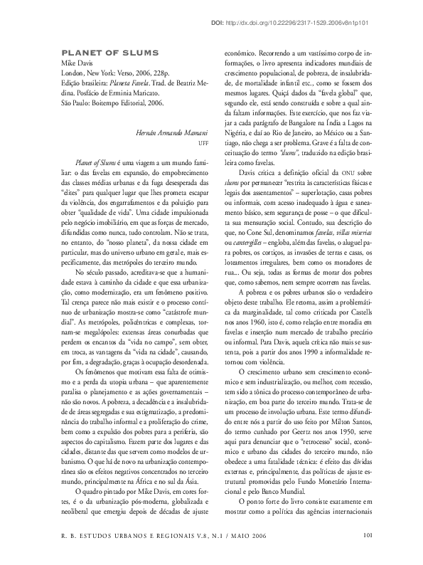 (PDF) Planet of slums