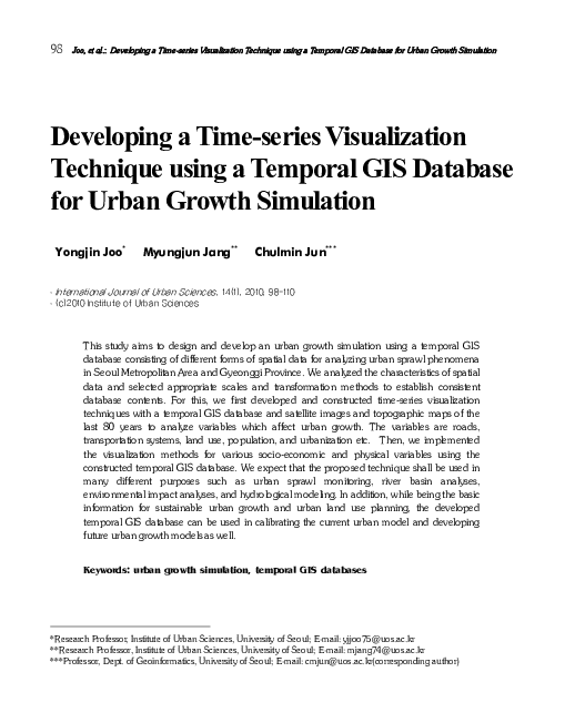 (PDF) Developing a Time-series Visualization Technique using a Temporal ...