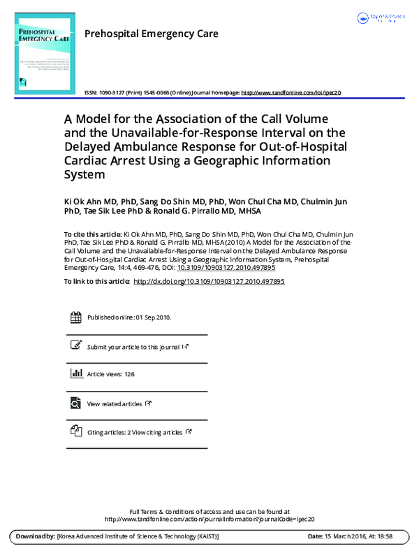 (PDF) A Model for the Association of the Call Volume and the ...