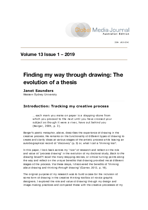 (PDF) Finding my way through drawing: The evolution of a thesis | Janet ...