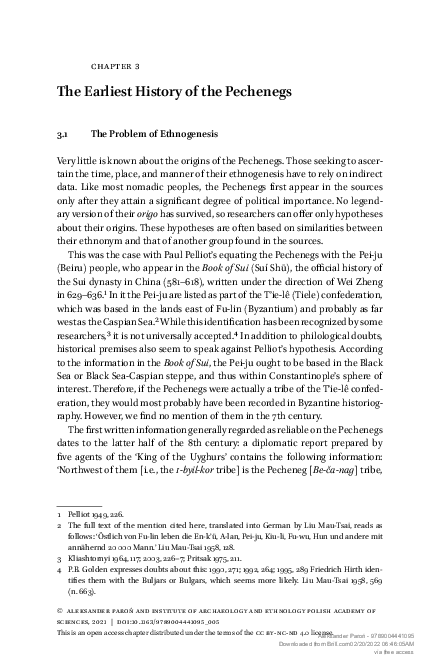 (PDF) The Earliest History of the Pechenegs