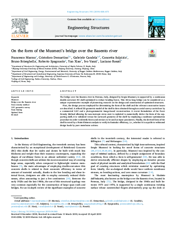 (PDF) On the form of the Musmeci’s bridge over the Basento river