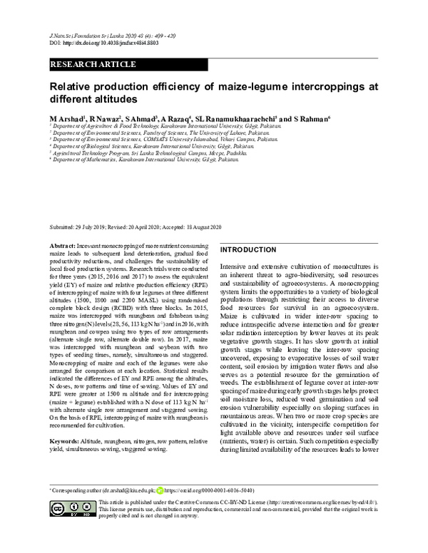 (PDF) Relative production efficiency of maize-legume intercroppings at ...
