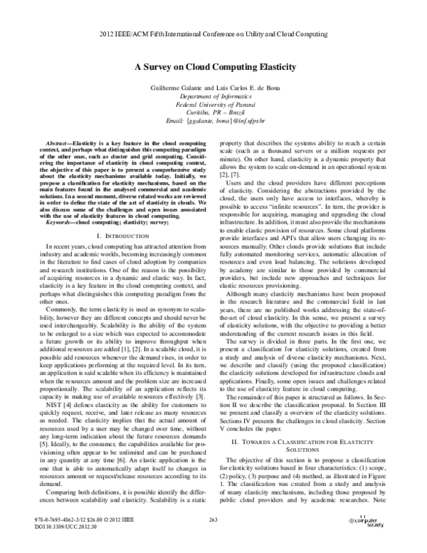 (PDF) A Survey on Cloud Computing Elasticity