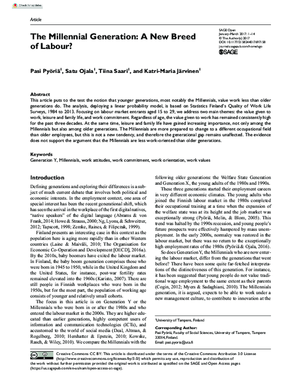 (PDF) The Millennial Generation | Katri-Maria Järvinen - Academia.edu