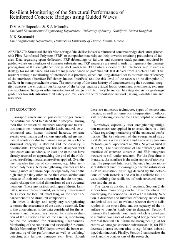 (PDF) Resilient monitoring of the structural performance of reinforced ...