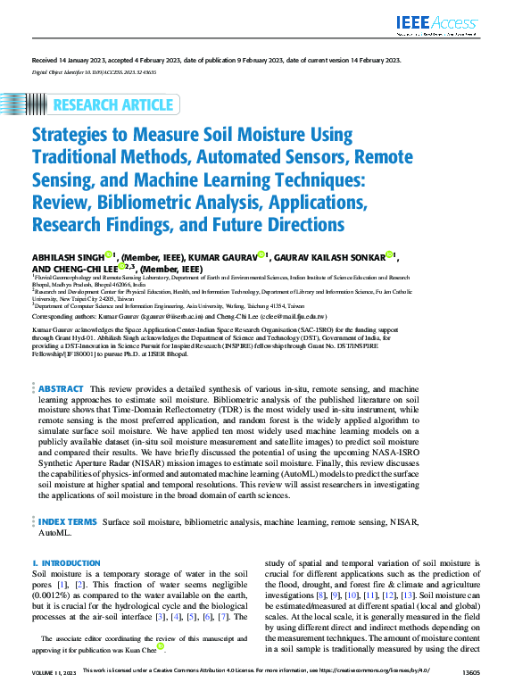 (PDF) Strategies to Measure Soil Moisture Using Traditional Methods ...