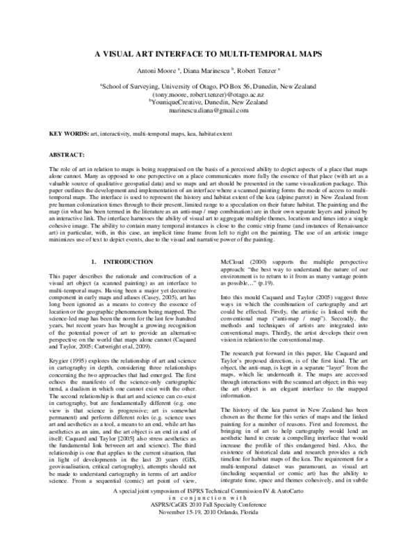 (PDF) A Visual Art Interface to Multi-Temporal Maps
