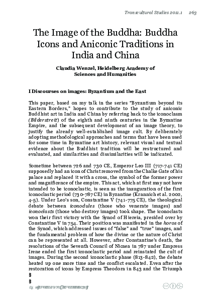 (PDF) The Image of the Buddha: Buddha Icons and Aniconic Traditions in ...