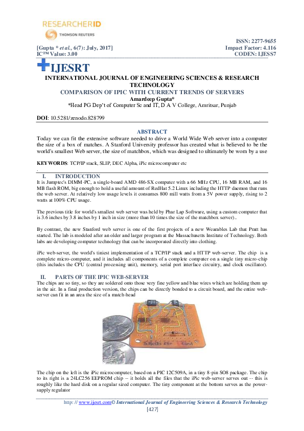 (PDF) Ijesrt International Journal of Engineering Sciences & Research ...