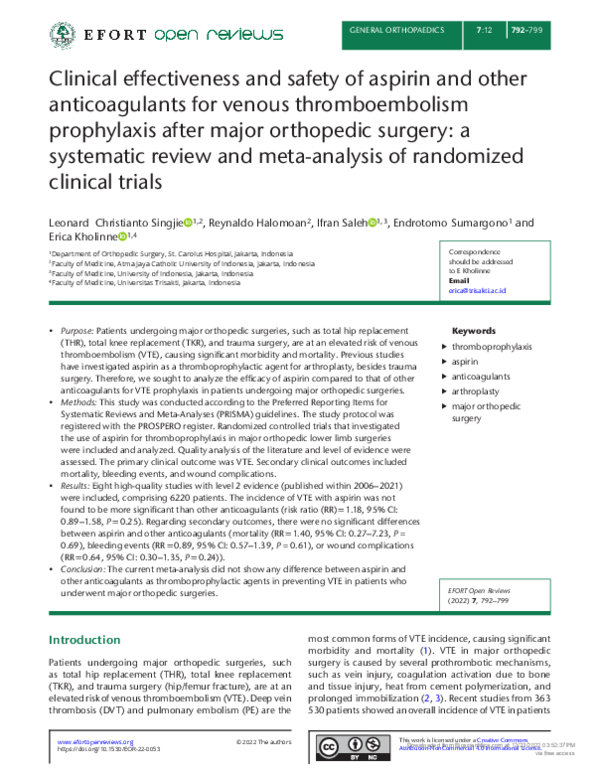 (PDF) Clinical effectiveness and safety of aspirin and other ...