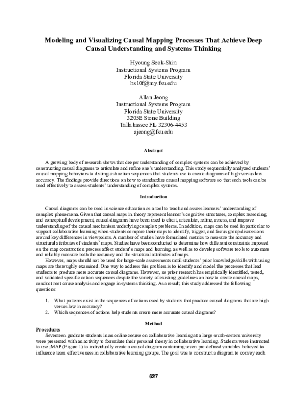 Pdf Modeling And Visualizing Causal Mapping Processes That Achieve Deep Causal Understanding