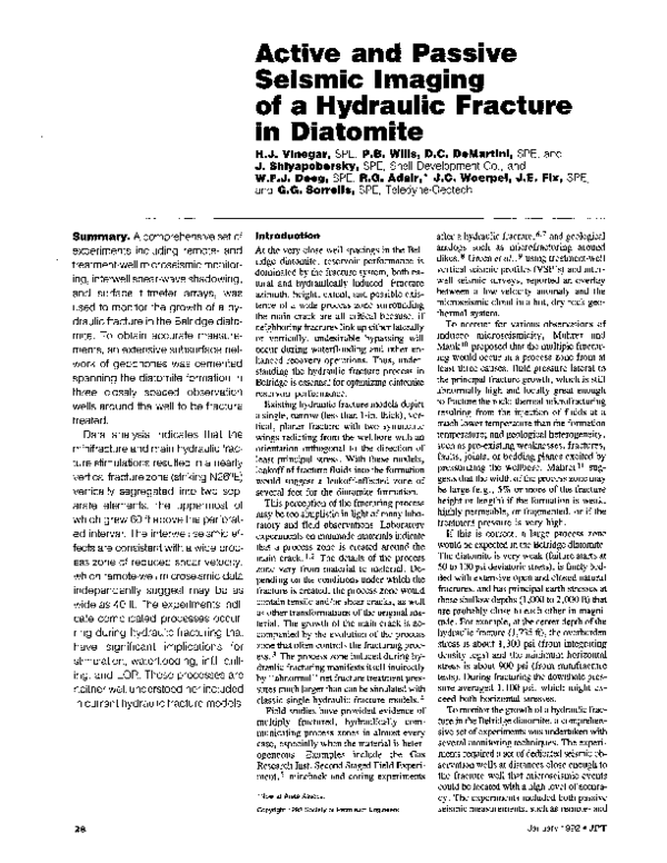 (PDF) Active and passive seismic imaging of a hydraulic fracture in ...