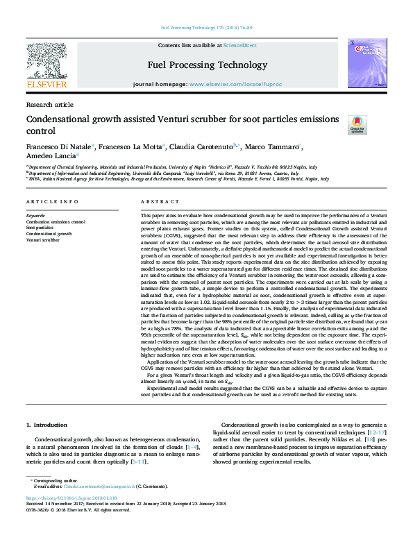 (PDF) Condensational growth assisted Venturi scrubber for soot ...