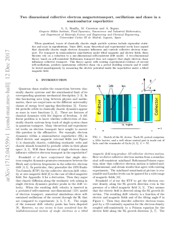 (PDF) Two-dimensional collective electron magnetotransport, oscillations, and chaos in a ...