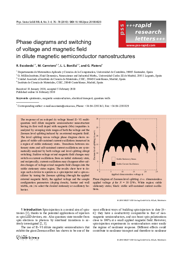 (PDF) Phase diagrams and switching of voltage and magnetic field in ...