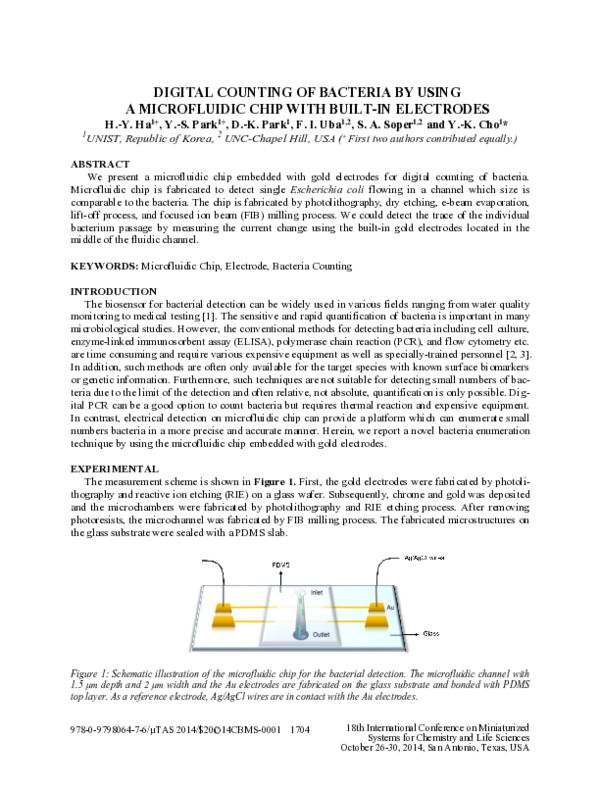 (PDF) Digital counting of bacteria by using a microfluidic chip with ...