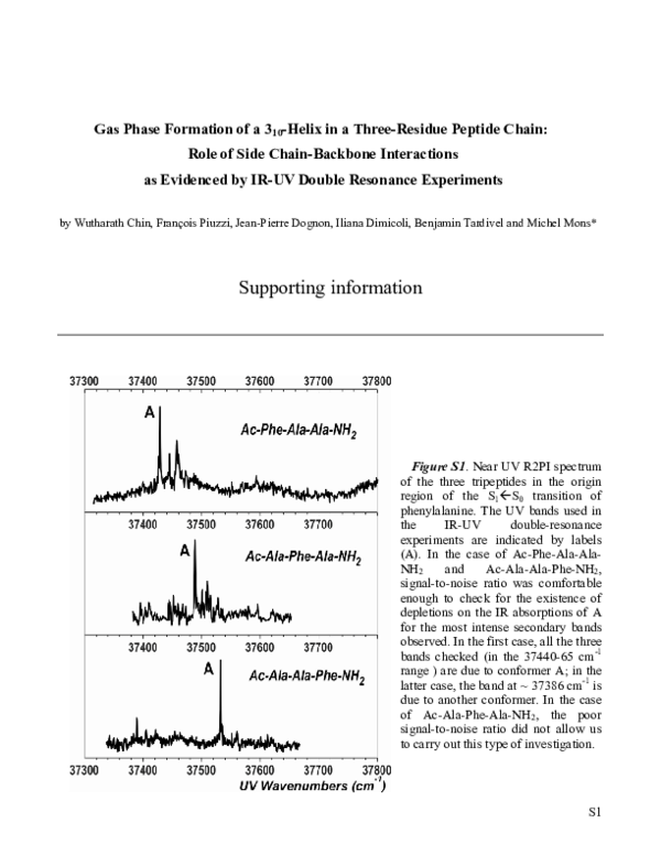 (PDF) Gas Phase Formation of a 310-Helix in a Three-Residue Peptide ...