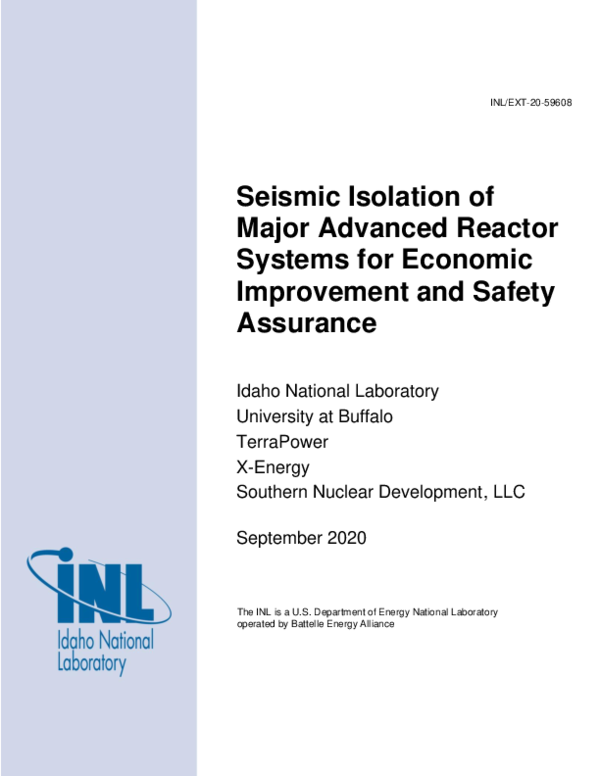 (PDF) Seismic Isolation of Major Advanced Reactor Systems for Economic Improvement and Safety ...