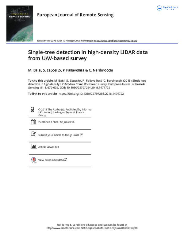 (PDF) Single-tree detection in high-density LiDAR data from UAV-based ...