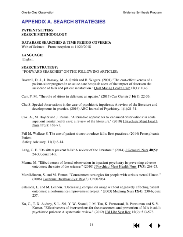 (PDF) One-to-One Observation: A Systematic Review