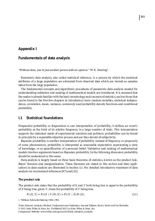 (PDF) Fundamentals of data analysis