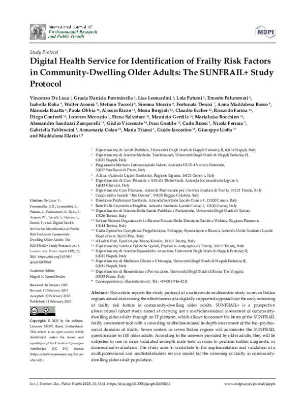 (PDF) Digital Health Service for Identification of Frailty Risk Factors ...