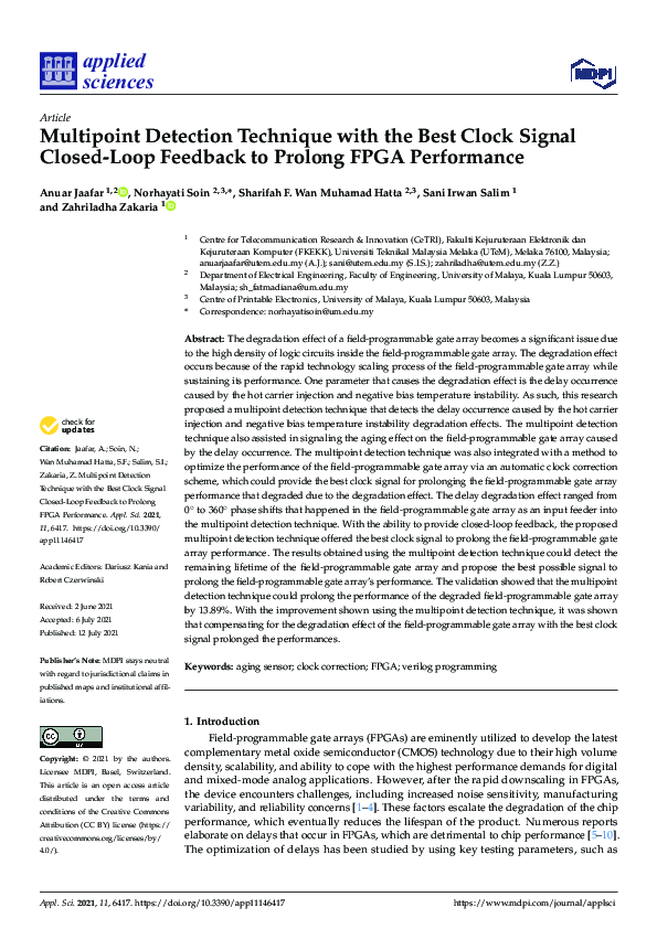 (PDF) Multipoint Detection Technique with the Best Clock Signal Closed-Loop Feedback to Prolong ...