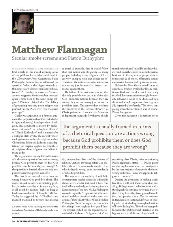 (PDF) Secular smoke screens and Plato's Euthyphro