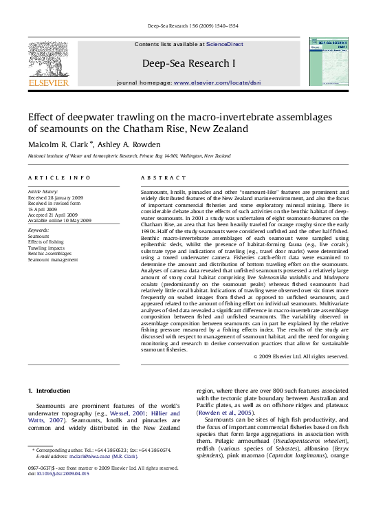 (PDF) Effect of deepwater trawling on the macro-invertebrate ...