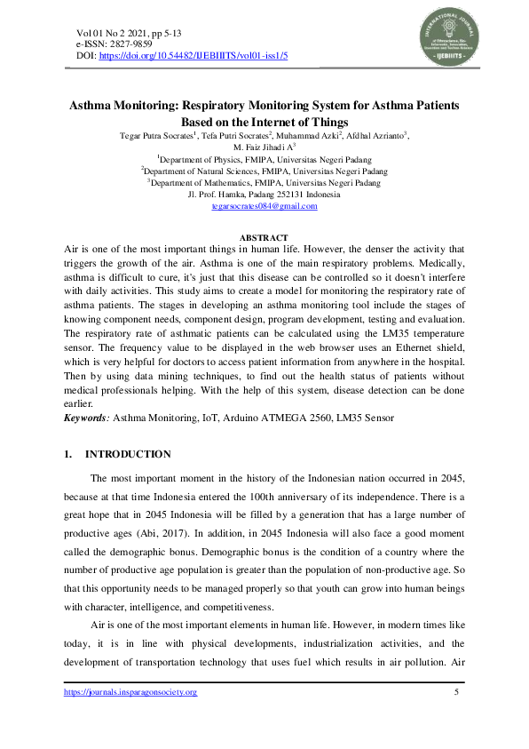 (PDF) Asthma Monitoring: Respiratory Monitoring System for Asthma ...