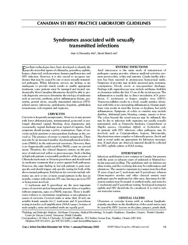 (PDF) Canadian Laboratory Standards for Sexually Transmitted Infections ...