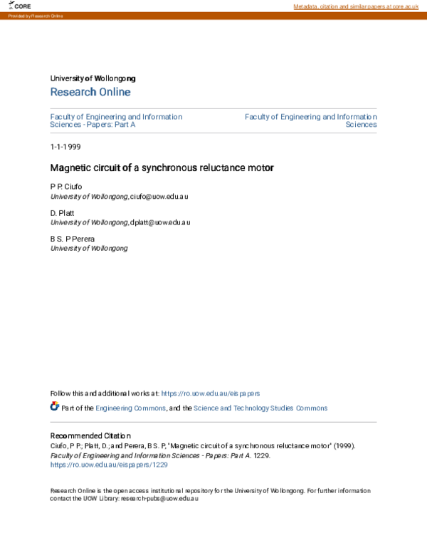 (PDF) Magnetic Circuit of a Synchronous Reluctance Motor