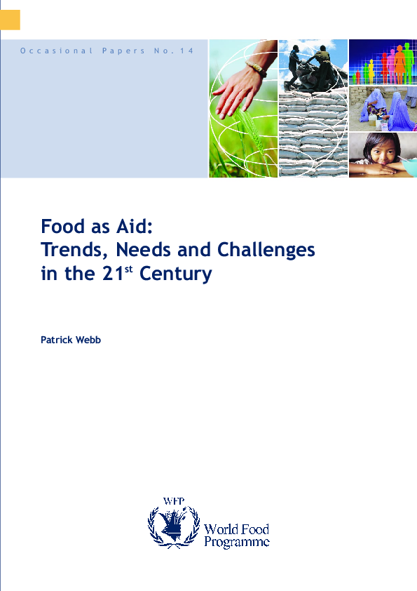 (PDF) Food as Aid: trends, needs and challenges in the 21st century