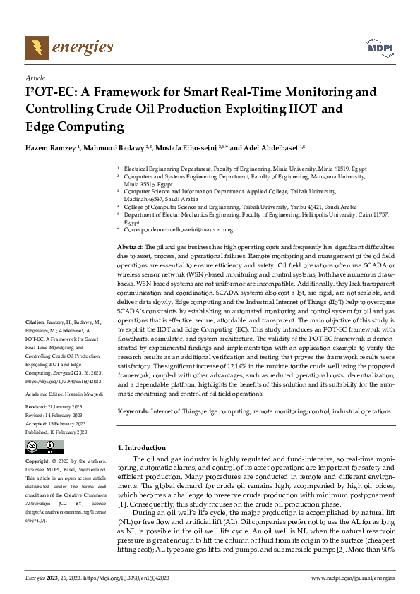 (PDF) I2OT-EC: A Framework for Smart Real-Time Monitoring and Controlling Crude Oil Production ...