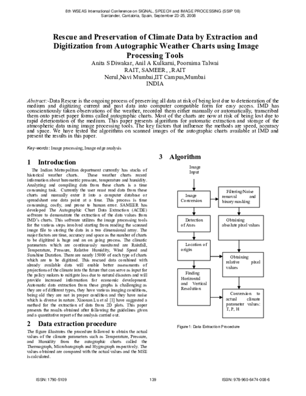 (PDF) Rescue and preservation of climate data by extraction and ...