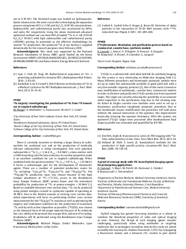 (PDF) [89Zr]Zirconium: dissolution and purification process based on ...