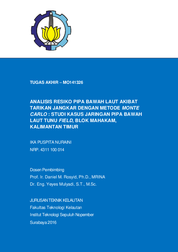 (PDF) Analisis Resiko Pipa Bawah Laut Akibat Tarikan Jangkar Dengan ...